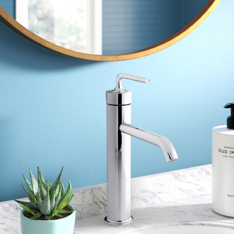 K-14404-4A-BGD,BN Kohler Purist® Vessel Sink Bathroom Faucet with Drain ... K-14404-4A-BGD,BN Kohler Purist® Vessel Sink Bathroom Faucet with Drain ...